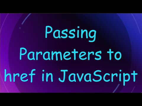 Passing Parameters to href in JavaScript