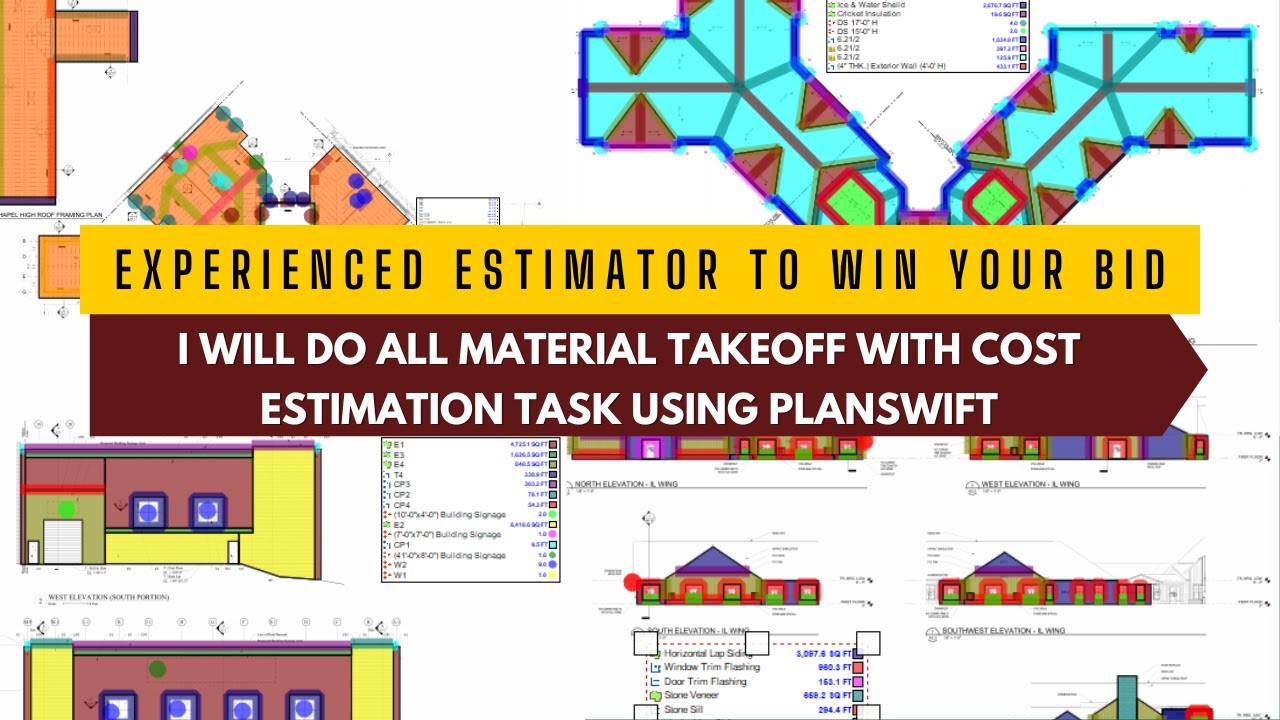 Quantity Material Takeoff and Construction Cost Estimation Using Planswift #freelancing #upwork
