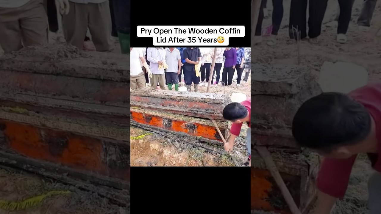 Pry Open The Wooden Coffin Lid After 35 Years😳 #shorts