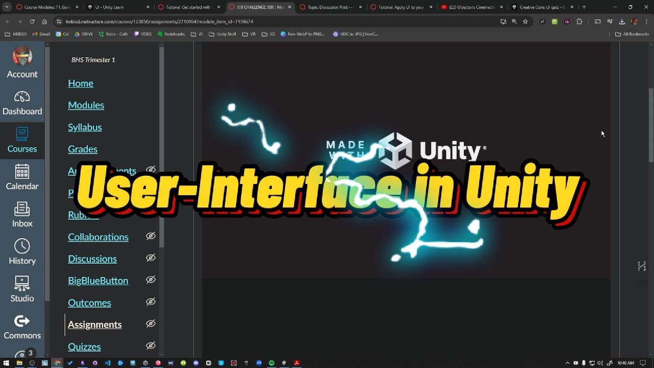 Mr.Brooks explaining - Creative Core MISSION- UI in Unity