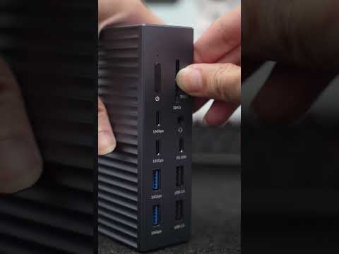 Powerful 21-ports Thunderbolt 4 Dock: 90W Charging, 40Gb/s, 2.5GbE, 8K/6K Display #pc #tech #laptop