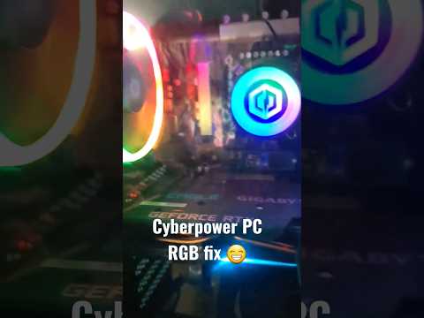 How To Fix RGB lighting in Your Cyberpower PC!
