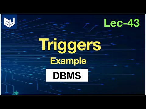 Triggers in database with example | DBMS | Lec-43 | Bhanu Priya