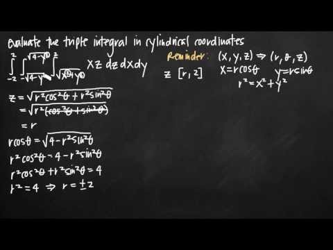 Converting triple integrals to cylindrical coordinates (KristaKingMath)