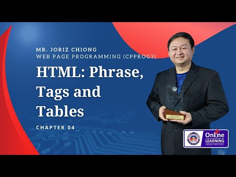 HTML: Phrase, Tags and Tables