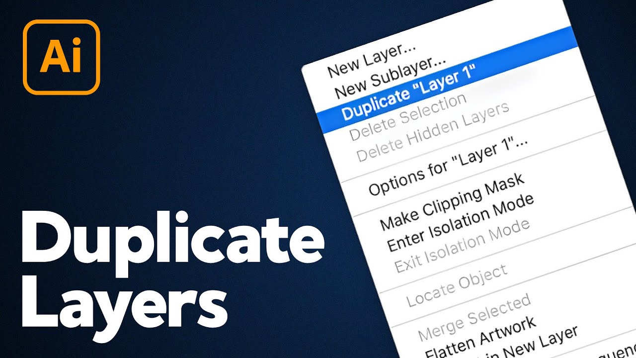 How to Duplicate Layers in Illustrator
