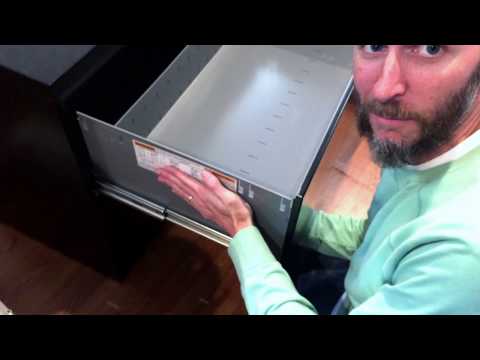 How to Remove HON Lateral File Cabinet Drawers (Model H682)