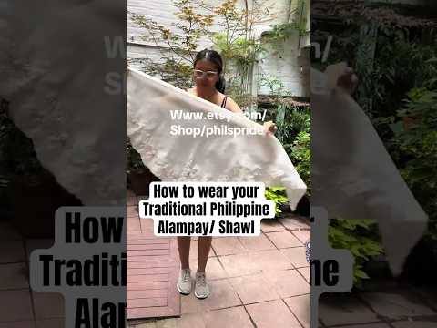 Easy tutorial how to wear your Traditional Philippines #Filipiniana #filamcouple #ofwusa #filamkids