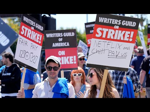 TV and film projects on hold as writers strike for better pay | Hollywood strike