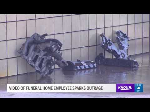 Video of funeral home employee sparks outrage