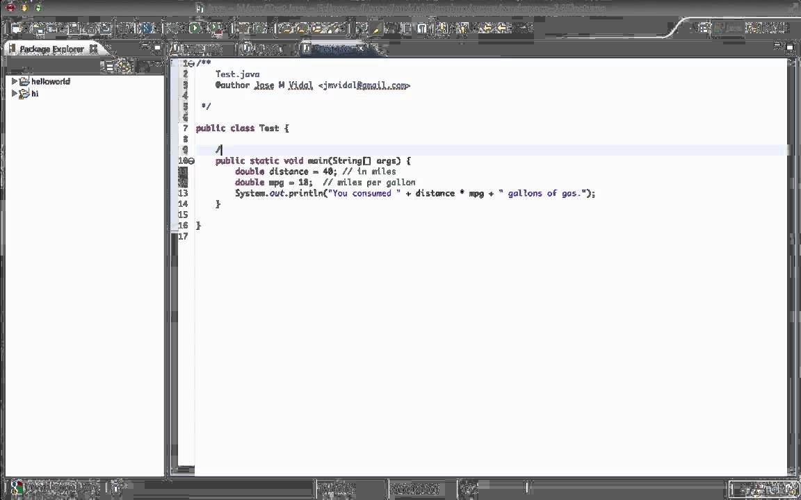 Java Comments and Eclipse Comment Templates Tutorial