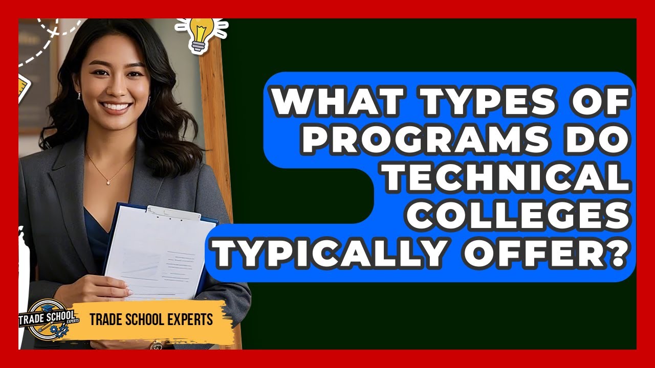 What Types of Programs Do Technical Colleges Typically Offer? - Trade School Experts