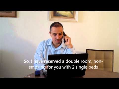 Making a hotel reservation in English