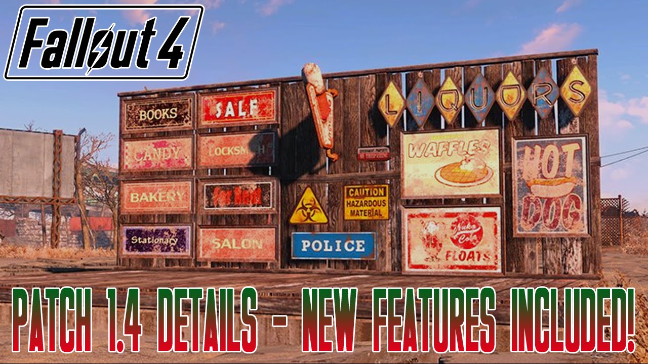 FALLOUT 4 Update 1.4 Patch Notes - NEW FEATURES AND FIXES!
