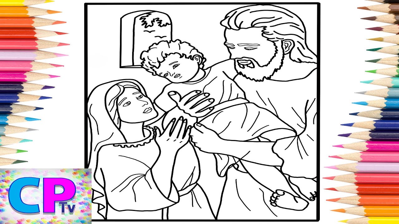 Christmas Coloring Pages/Jesus/Mary and Joseph Coloring Pages