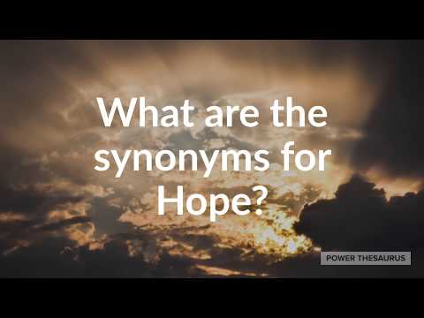 Synonyms for Hope (with pronunciation)