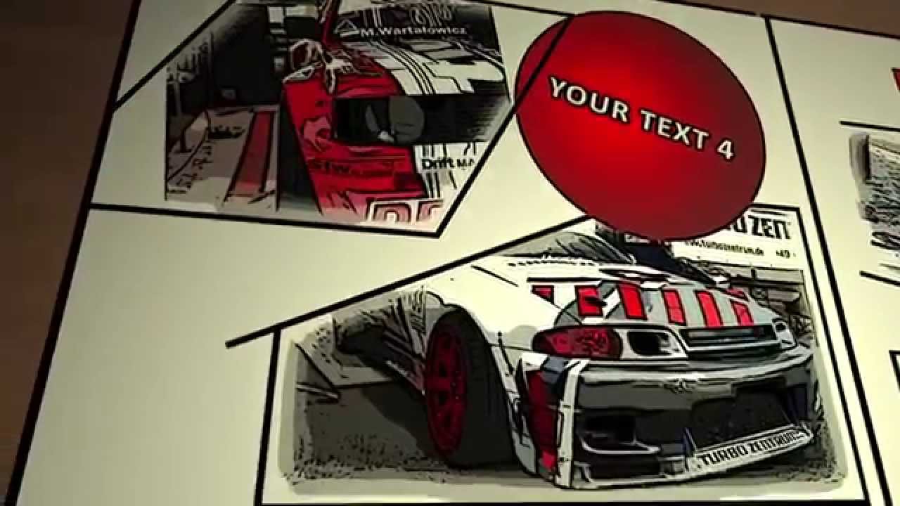 Comics book, slideshow image - After Effects template
