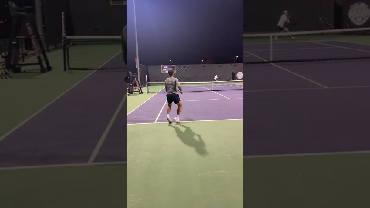 D1 Rally at Night: LSU Tennis Practice