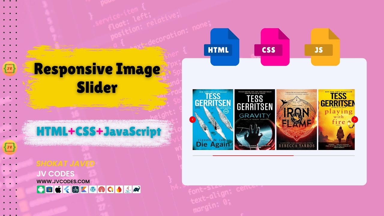 How to Create a Responsive Image Slider Using HTML CSS JavaScript?