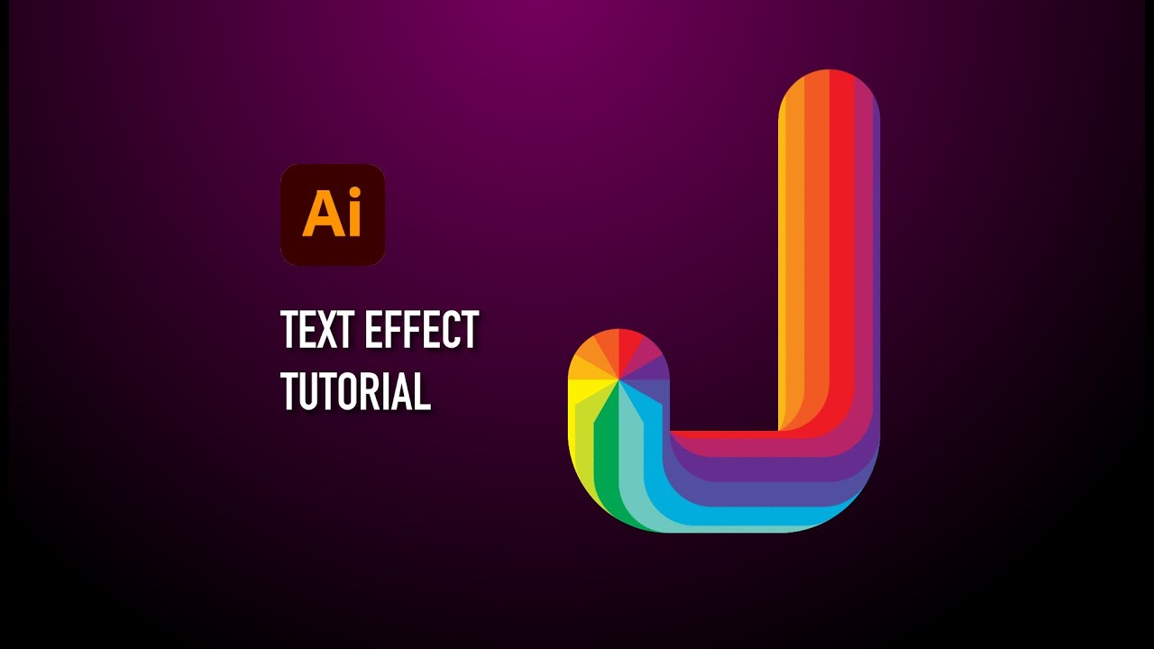 Adobe Illustrator 2023 - Rainbow Text Effect Tutorial