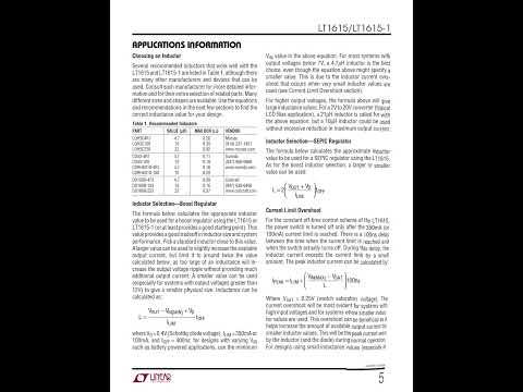 LT1615ES5-1#TRPBF datasheet Analog Devices, Inc. - IC-Component.com