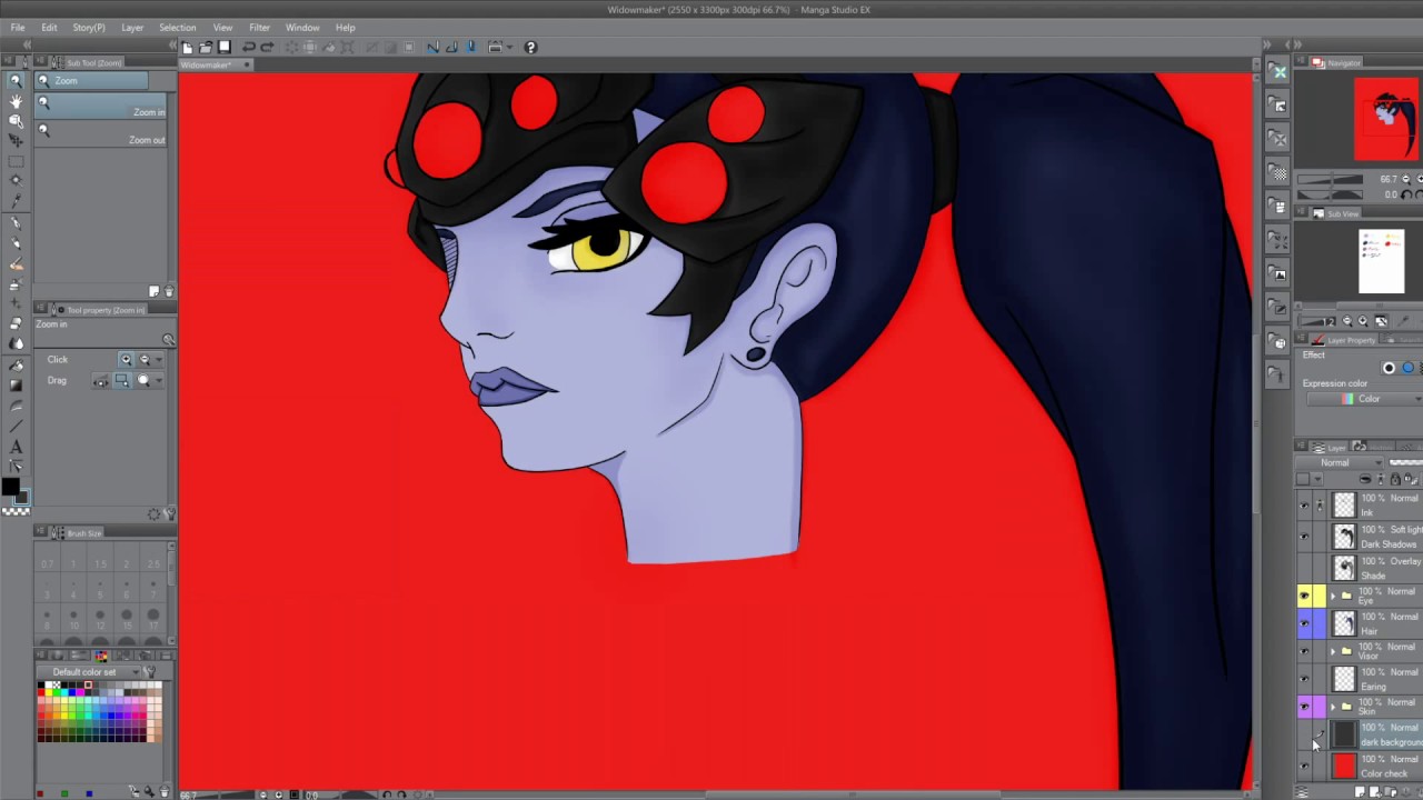 Overwatch: Widowmaker Fan Art Shading Part 2