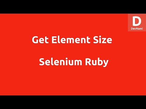 Learn Selenium Ruby Get Element Size - Mind Luster
