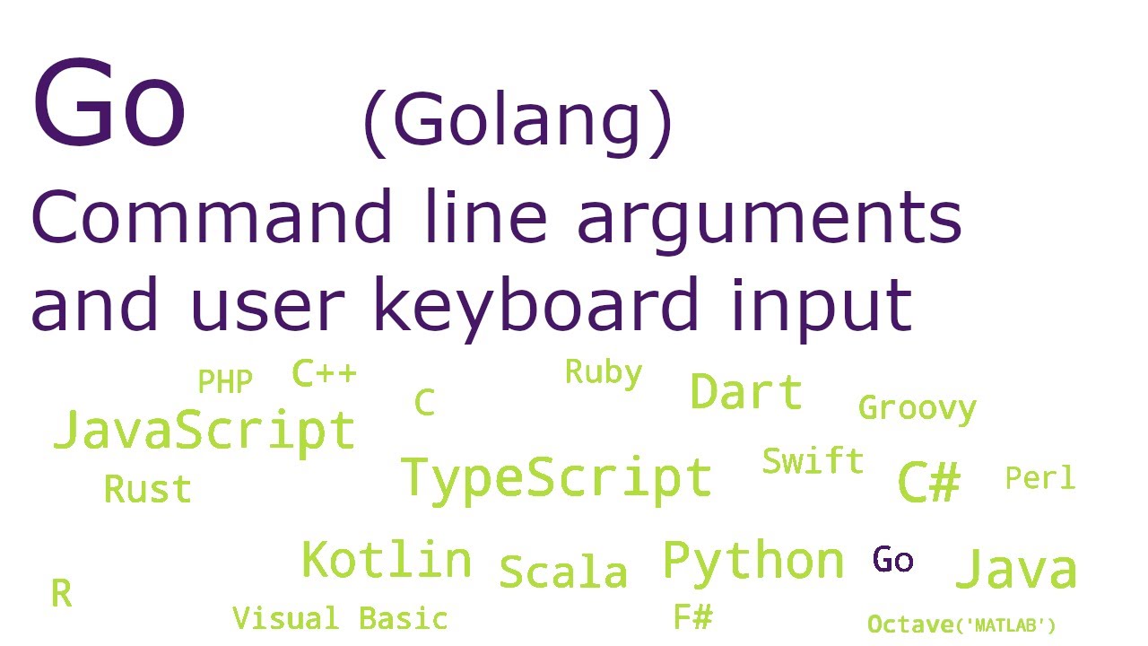 Go (Golang) - Command line arguments and user keyboard input