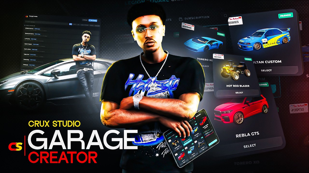 ADVANCED GARAGE CREATOR SCRIPT | QBCORE QBOX ESX | CRUX STUDIO