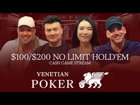 HIGH STAKES CASH at Venetian Poker Live | $100/$200/$400/$800 with JRB, Peter, Britney, & Brian Okin