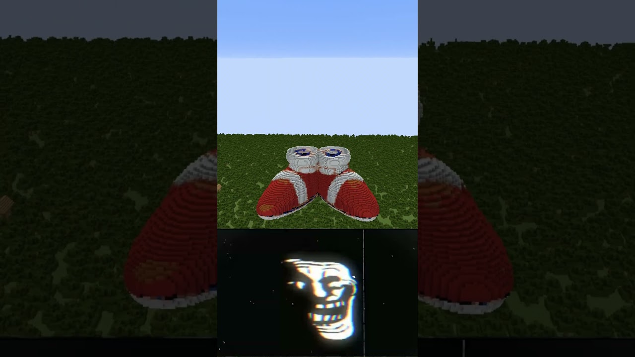Trollface SONIC vs SONIC.EXE BUILDING IN MINECRAFT #minecraft #sonic #trollface #sonicexe