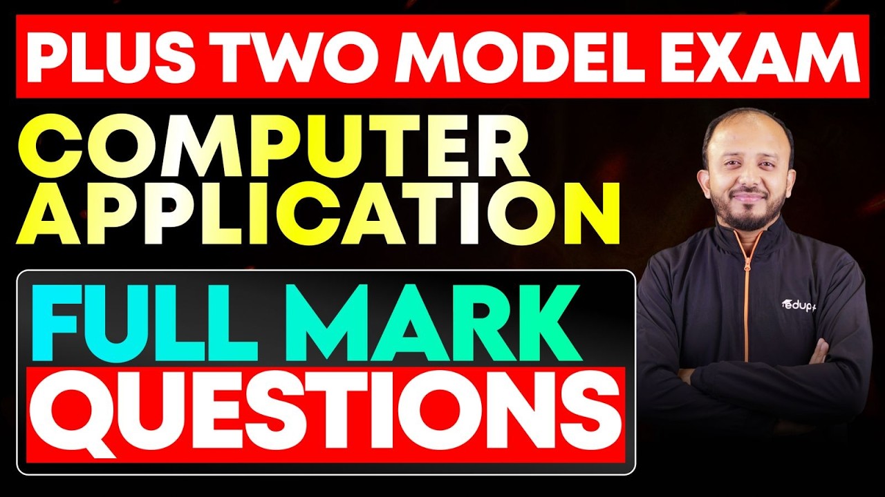 Plus Two Computer application Full mark questions | Eduport Plus Two