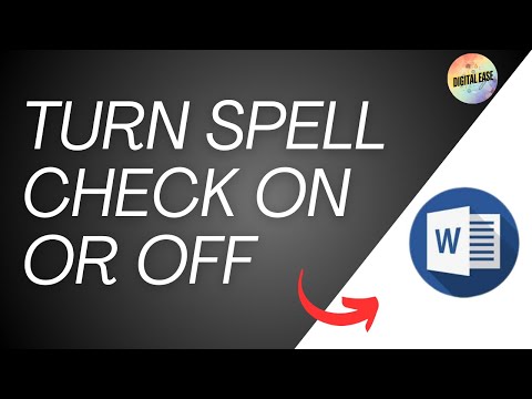 How To Turn Spell Check On Or Off In Microsoft Word
