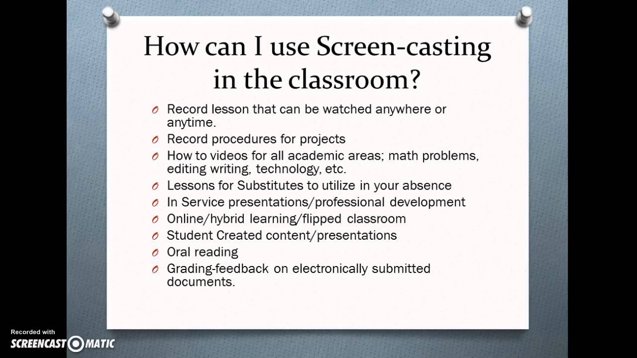 Screencasting in the Classroom