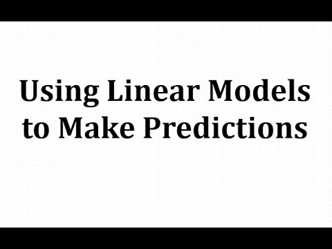 Using Linear Models | Math Help from Arithmetic through Calculus and beyond