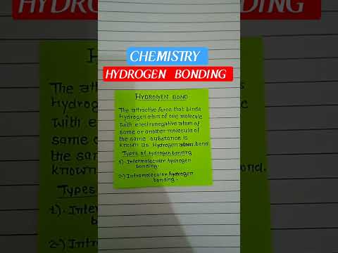 Hydrogen bond definition & its type|Chemistry|Class-12|CBSE|Bsc 1st semester|2023| #hydrogenbond