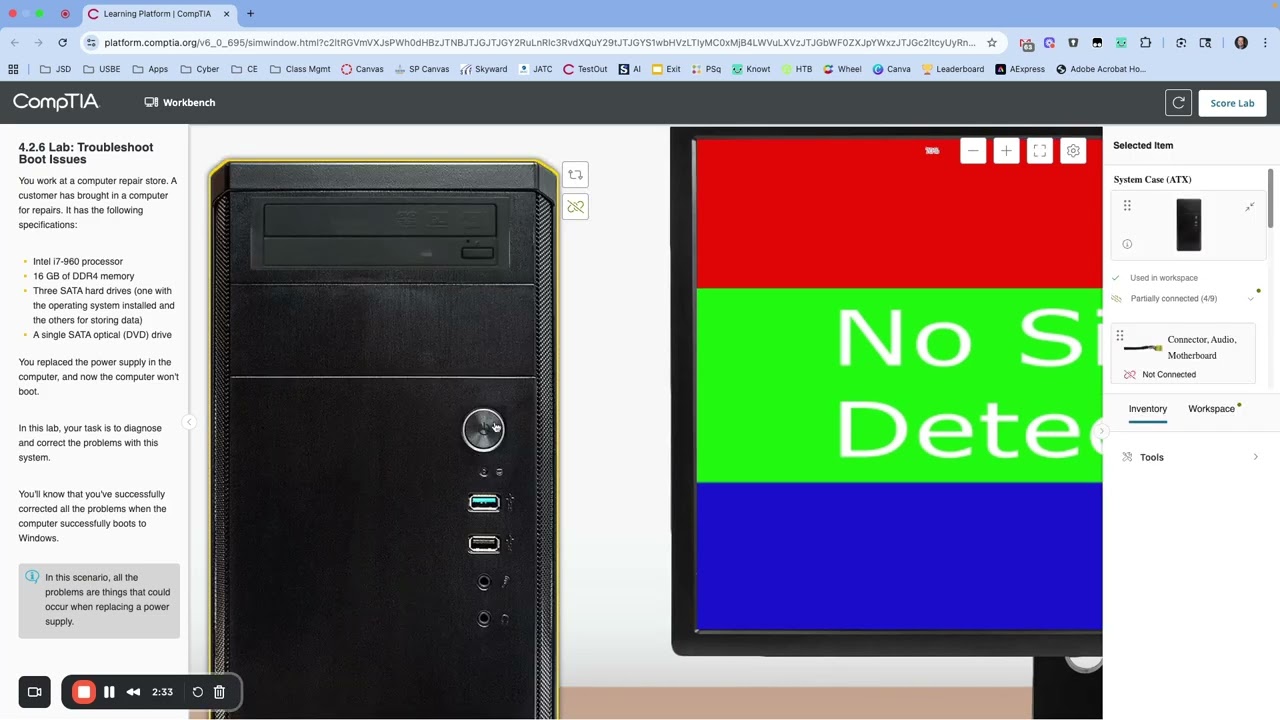 CompTIA A+ 4.2.6 Lab  Troubleshoot Boot Issues