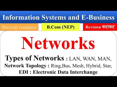 6| Networks, Types of Networks, Network topology, EDI, Information Systems and E Business bcom