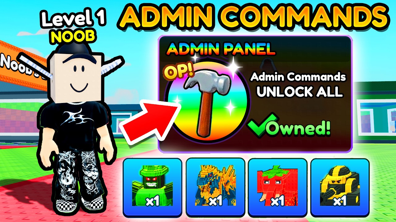 Starting Over as NOOB with ADMIN COMMANDS in Be a Lucky Block Roblox..