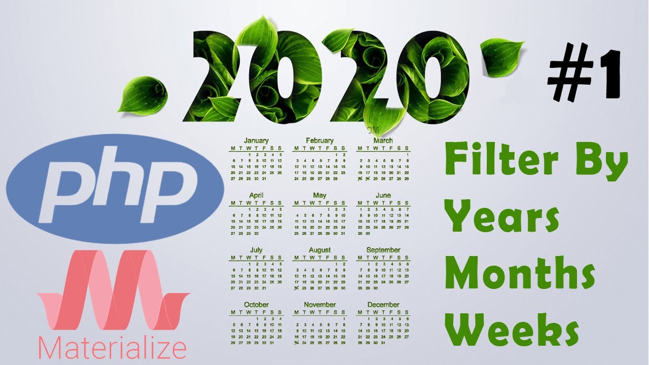 HOW TO MAKE A CALENDAR SCRIPT WITH PHP WITH FILTERS BY WEEK MONTH YEAR MATERIALIZE 1 STARTING MONDAY