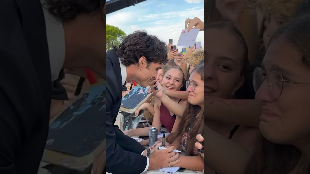 Fan breaks down in tears meeting Jacob Elordi #venicefilmfestival