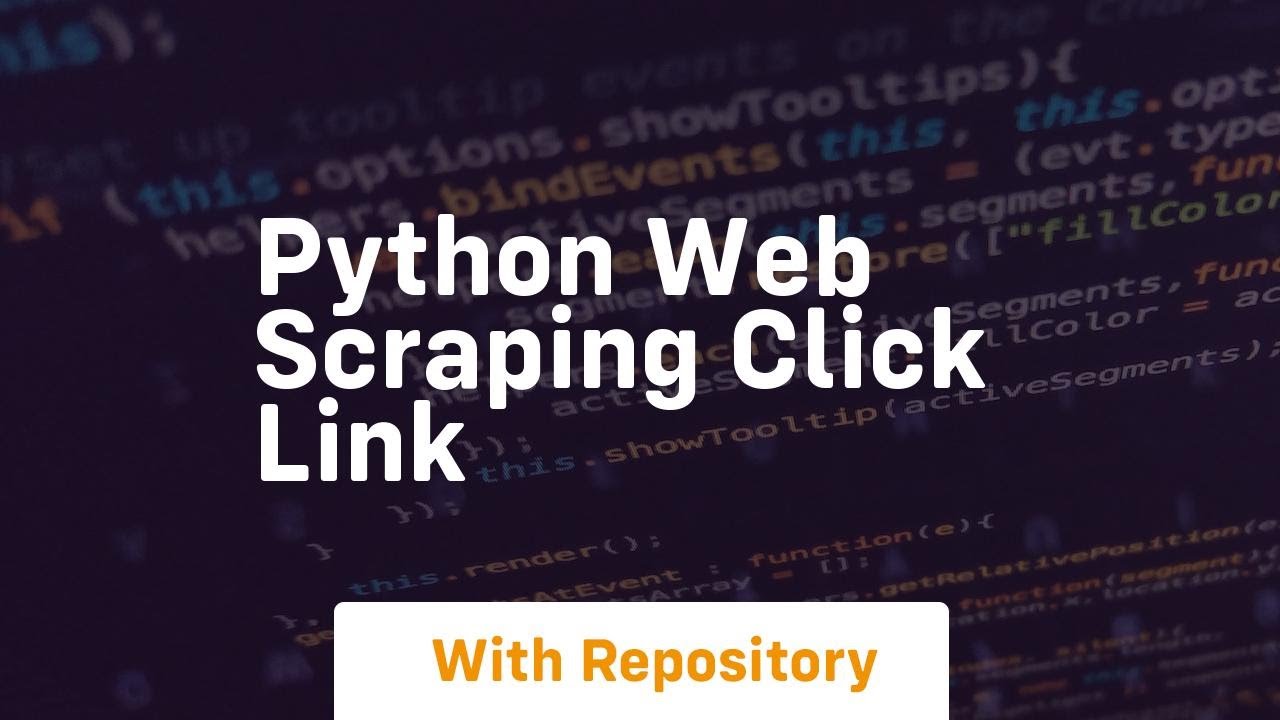 python web scraping click link