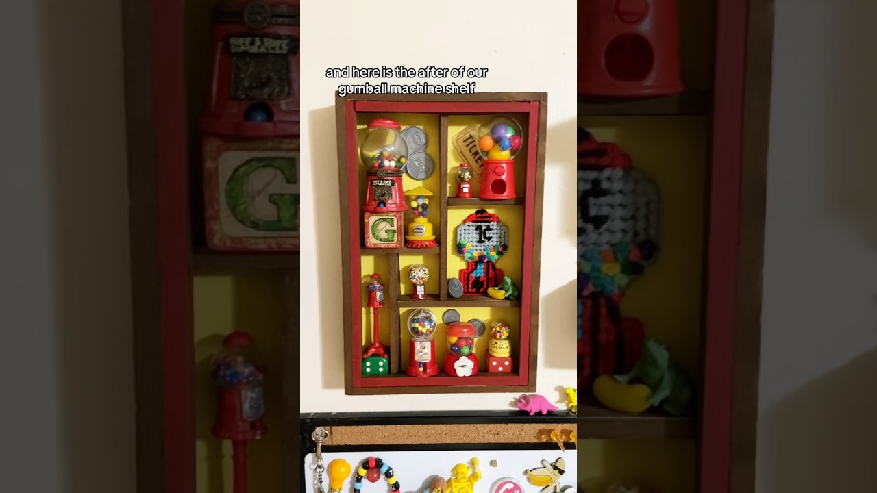 Making a gumball machine trinket shelf! #upcycle #diy #nostalgia #ispycore