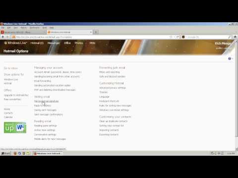 How To Use A Web-Based Hotmail Email Signature With Image
