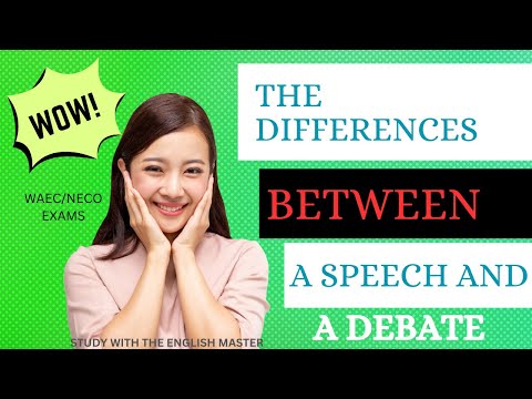 DIFFERENCES BETWEEN A SPEECH AND A DEBATE ( WITH EXAMPLS )