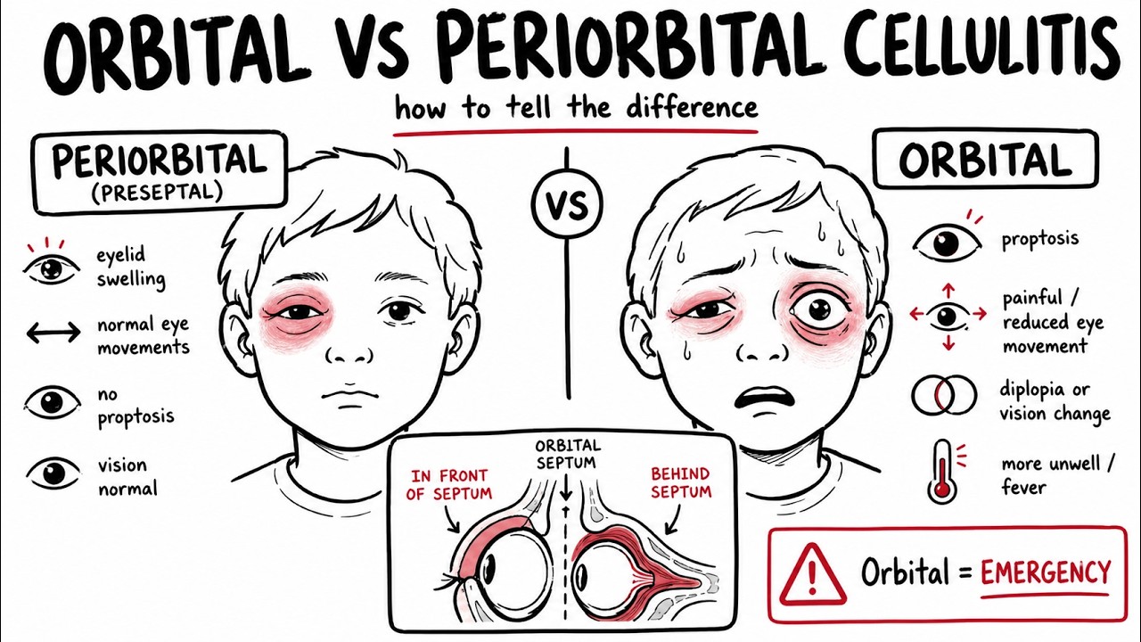 Orbital VS Preorbital Cellulitis