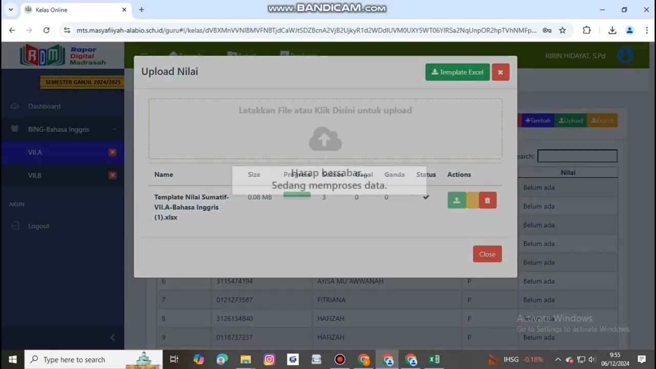CARA PENGISIAN TEMPLATE NILAI RDM DAN UPLOAD