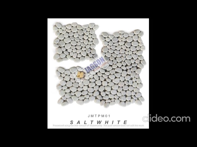 MARBLE TUMBLED PEBBLE MOSAIC - Salt White Level Pebble Mosaic ...