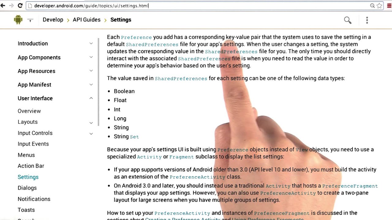 Preferences - Developing Android Apps