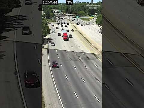 Traffic cam captures truck driving backwards on I-90 near Cleveland